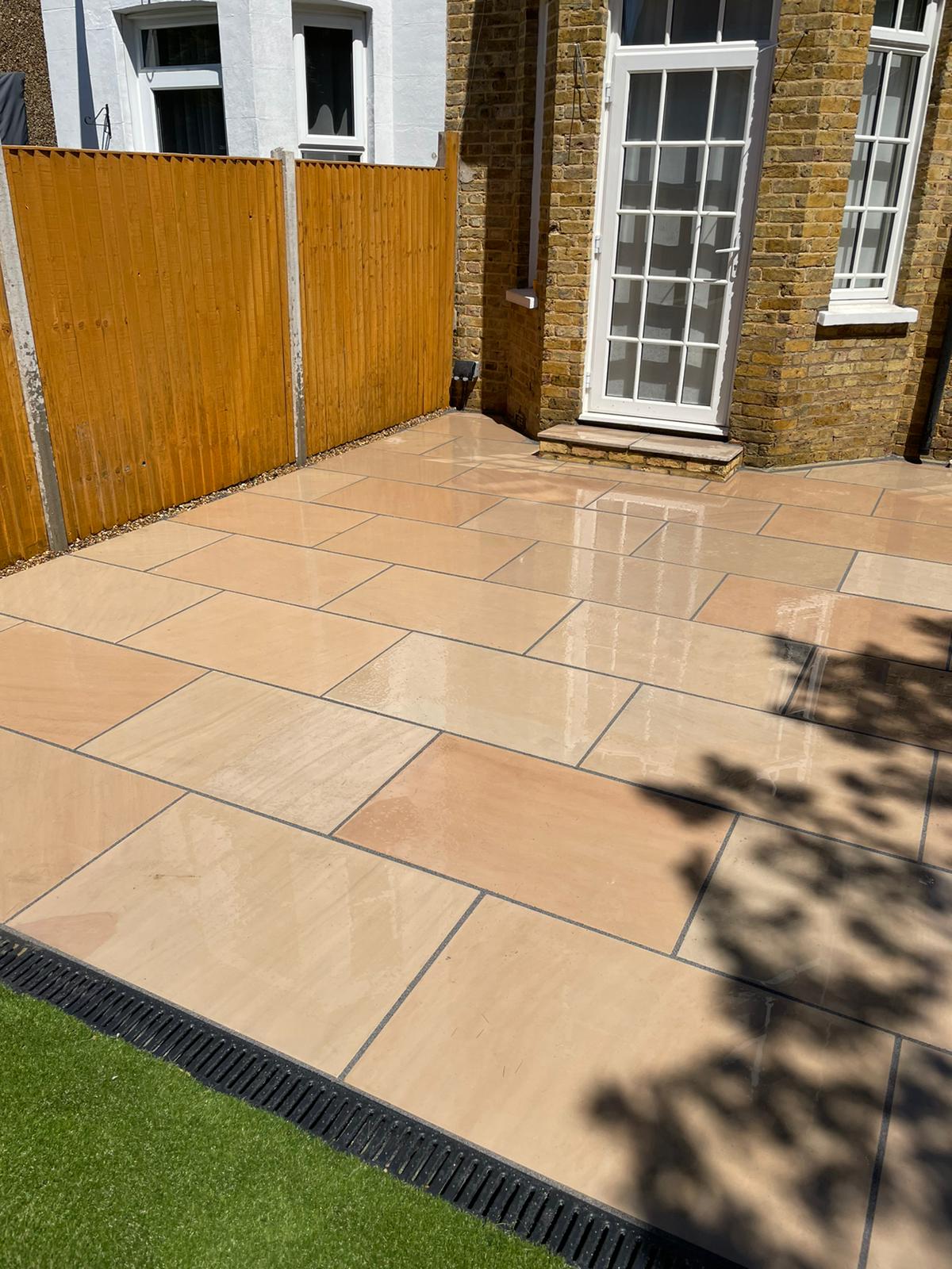 Ethan Mason Ivory Smooth Indian Sandstone 900 x 600 Paving Slabs ...
