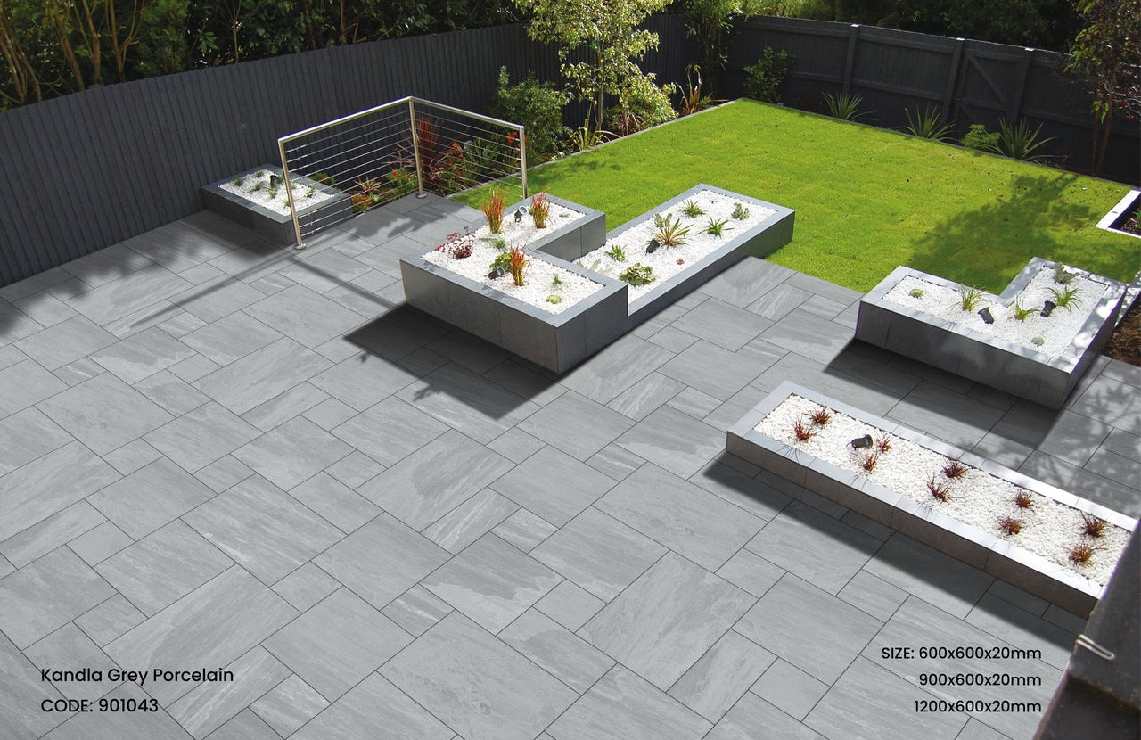 Kandla Grey Porcelain Paving Patio Kit – Paving Shopper